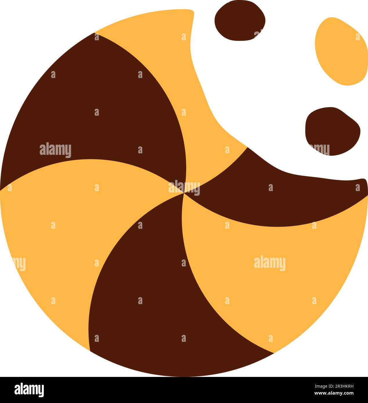 Swirl cookie with chocolate vanilla dough Stock Vector Image & Art - Alamy