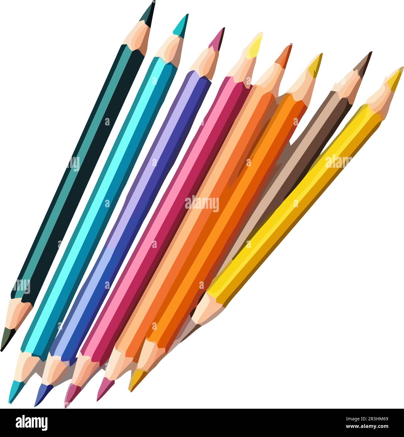 A collection of pencils in order Stock Vector Image & Art - Alamy