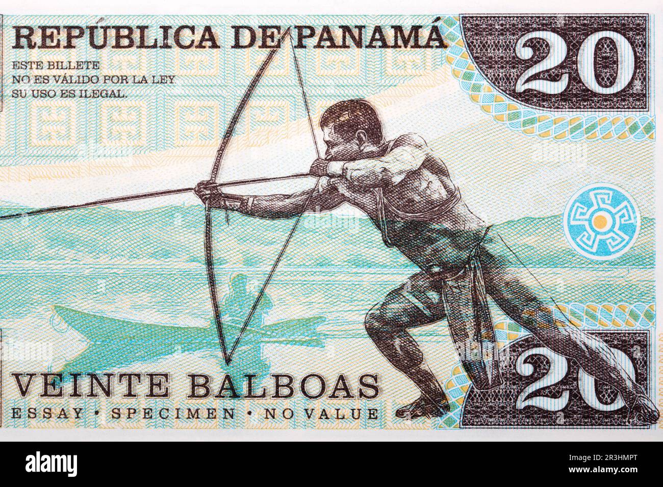 An Embera hunter from Panamanian money Stock Photo - Alamy