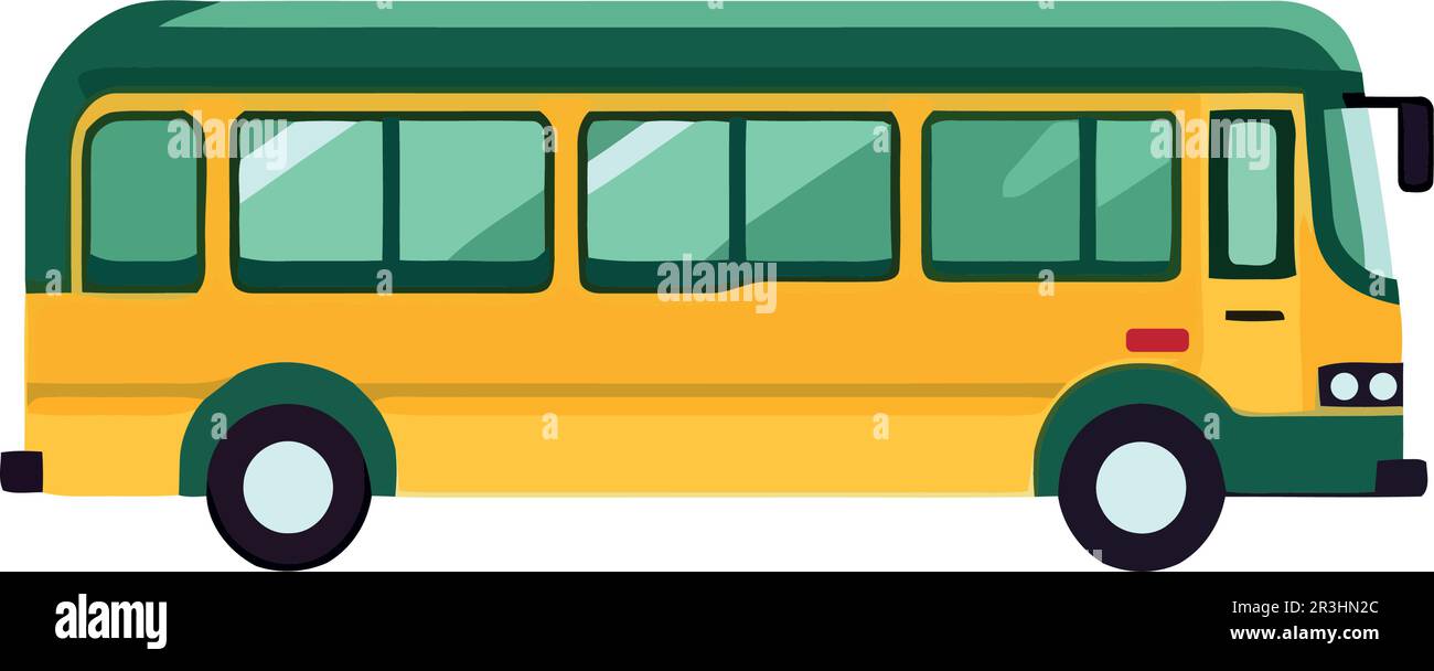yellow tour bus transport vector Stock Vector Image & Art - Alamy