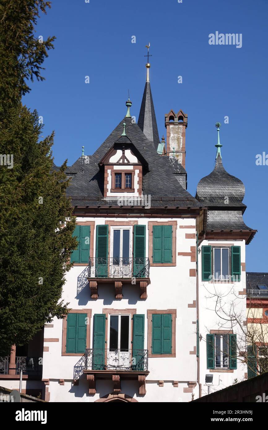 Town hall (castle) in Weinheim Stock Photo - Alamy