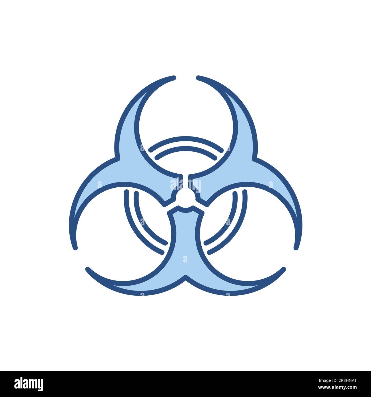 Biological Hazard related vector line icon. Biohazard. Isolated on ...