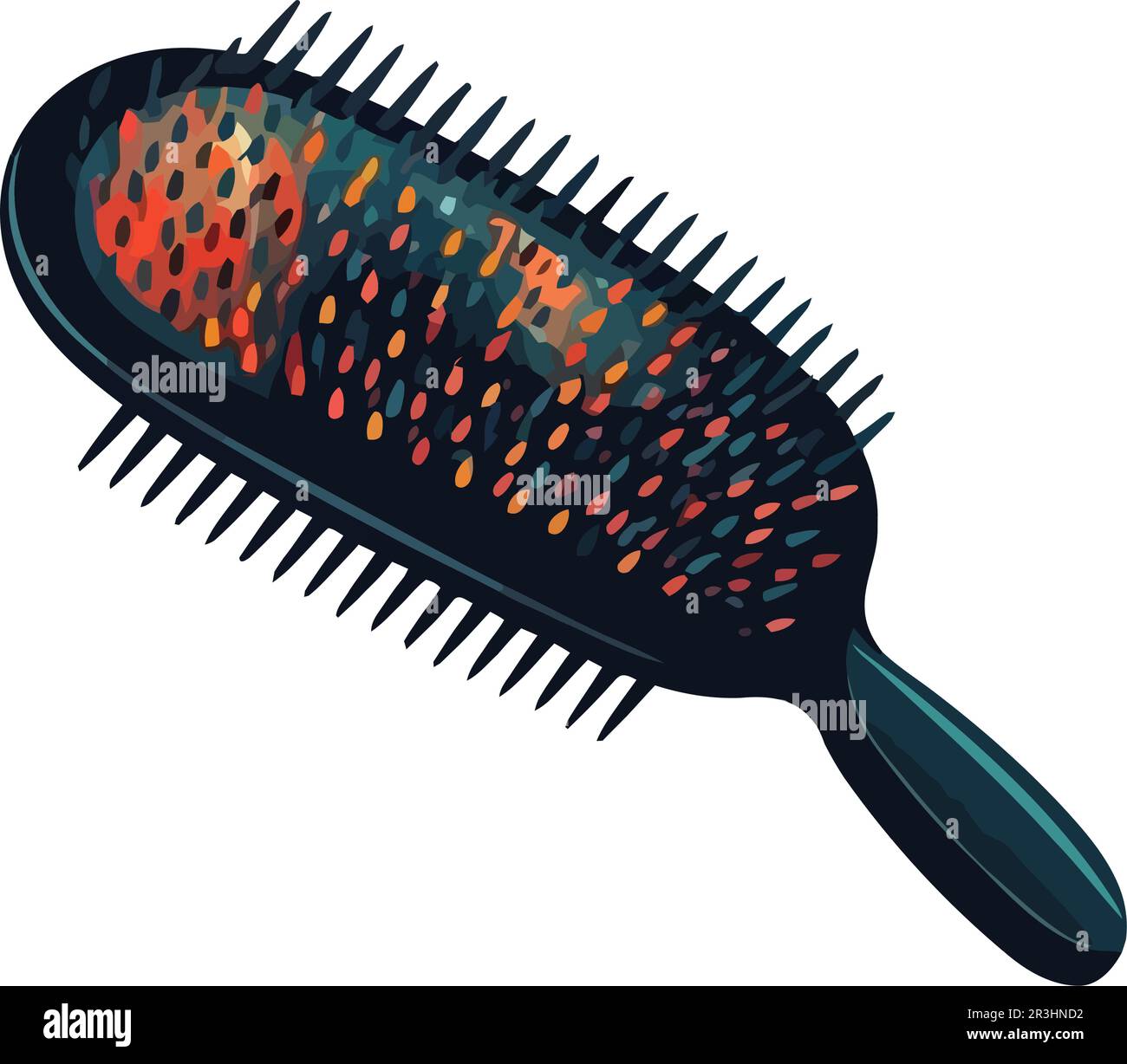 Cartoon hairbrush isolated on Stock Vector Images - Alamy