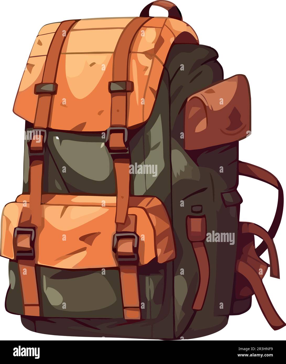 Hiking backpack symbolizes adventure and exploration Stock Vector Image ...