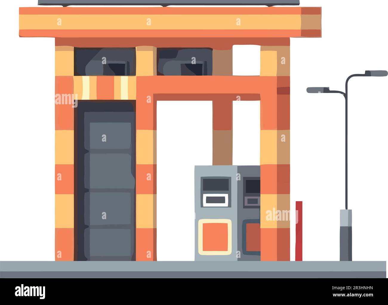 Modern station with lamp post Stock Vector Image & Art - Alamy