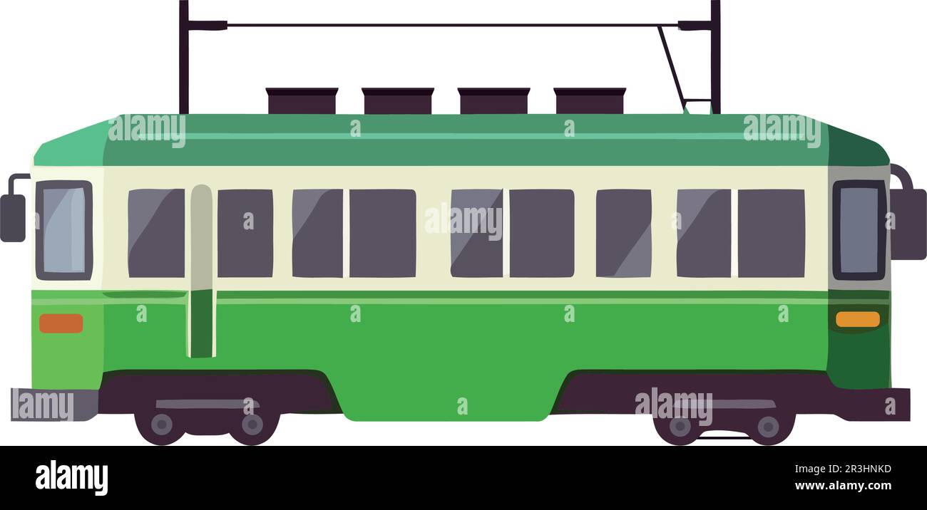 green tram transport isolated Stock Vector Image & Art - Alamy
