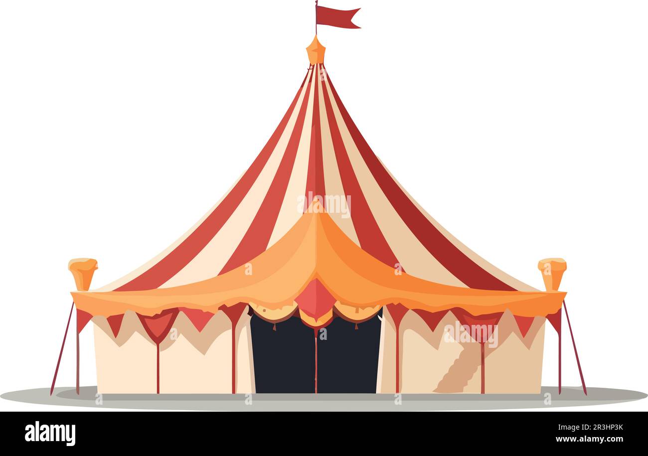 Fun celebration in traditional carnival tent event Stock Vector Image ...