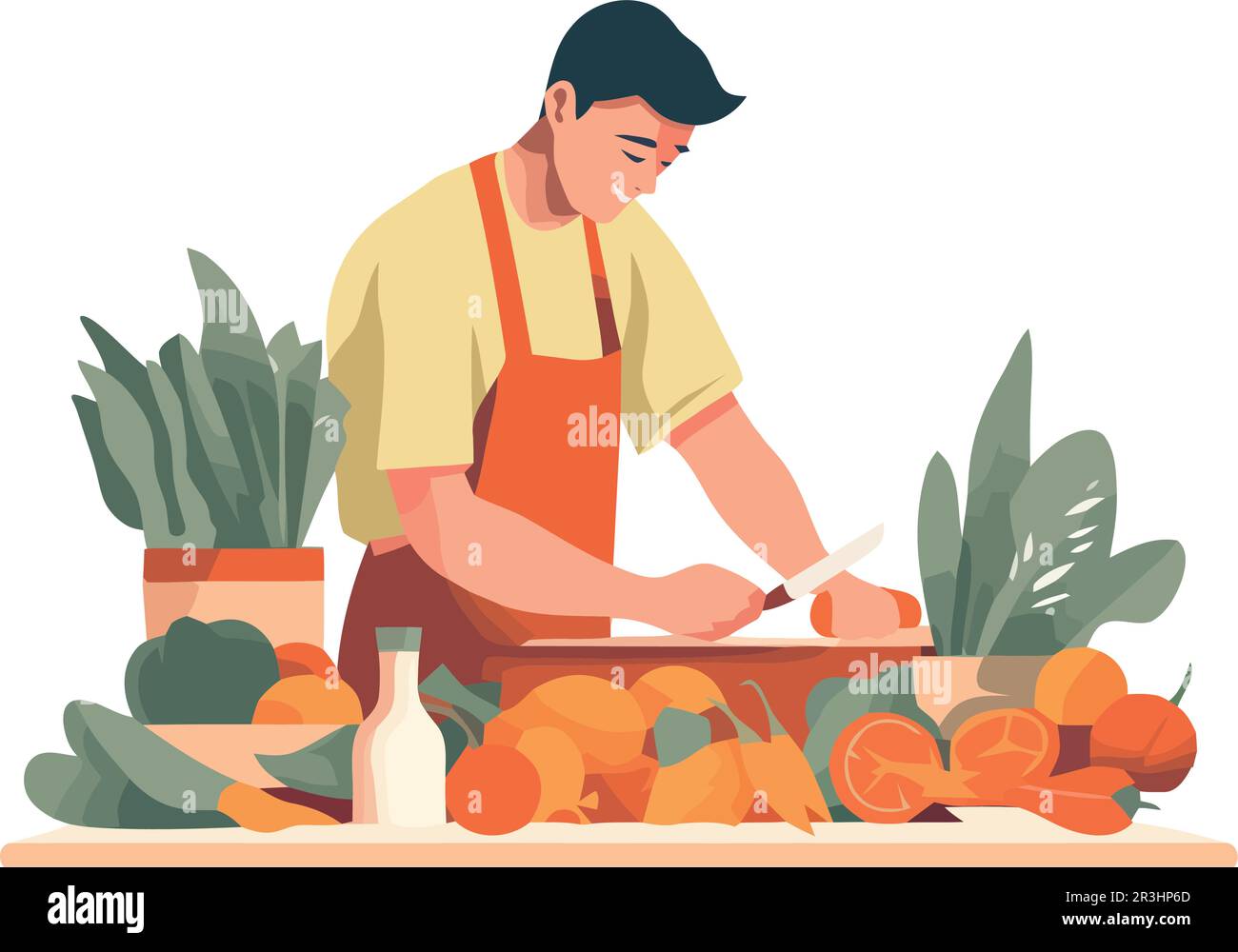 chef man preparing recipe Stock Vector Image & Art - Alamy