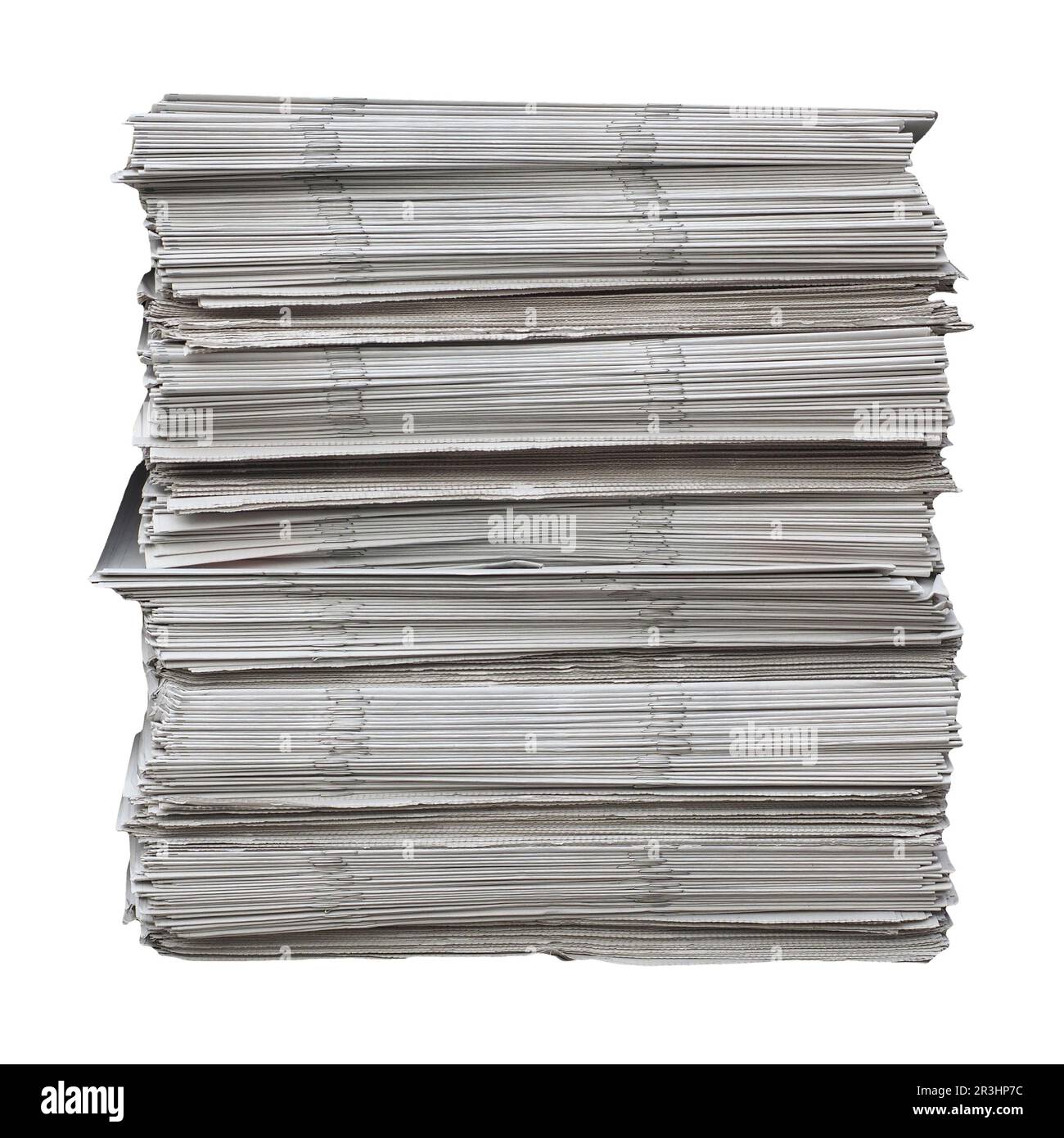 Pile of newspapers isolated over white Stock Photo - Alamy