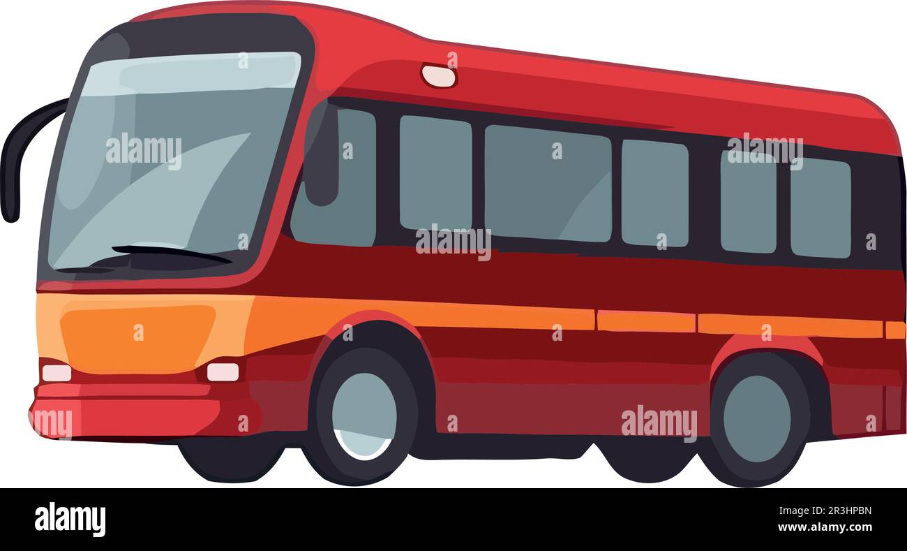 vector design red tour bus transport Stock Vector Image & Art - Alamy