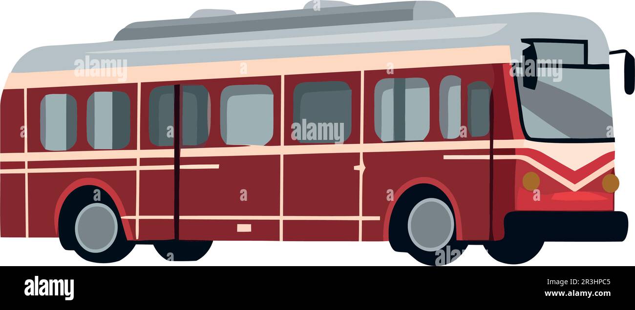 Summer adventure old fashioned tourist bus Stock Vector Image & Art - Alamy