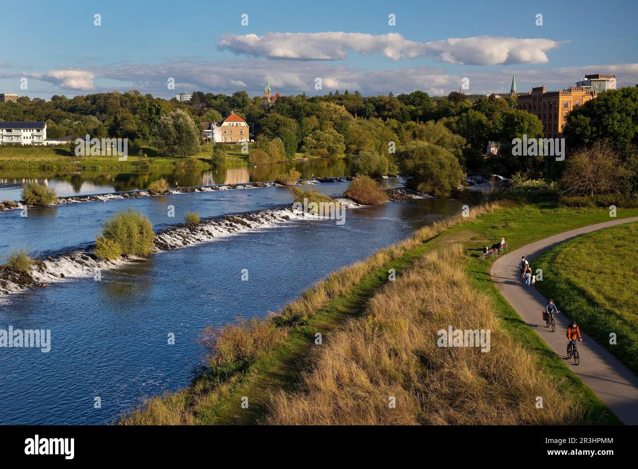 The Ruhr Valley with the Ruhr Valley Cycle Path, Hattingen, Ruhr Area ...