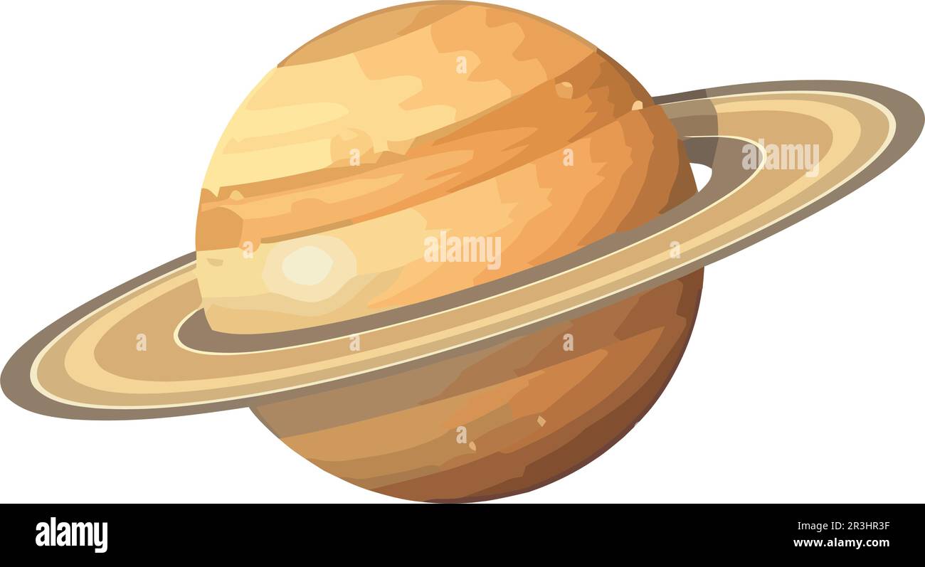 Orbiting planet in galaxy, symbol of space exploration Stock Vector ...