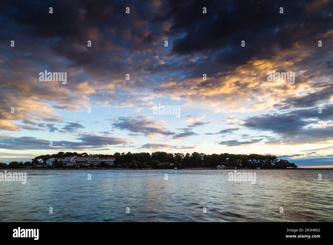 Sunset on St. Nicholas Island Stock Photo - Alamy