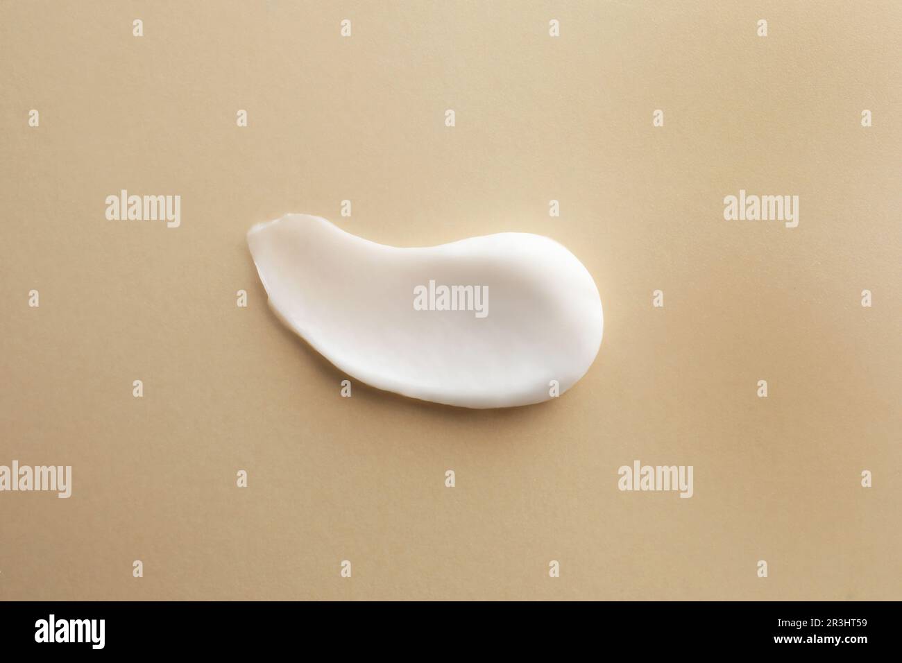 Sample facial cream on beige background, top view Stock Photo - Alamy