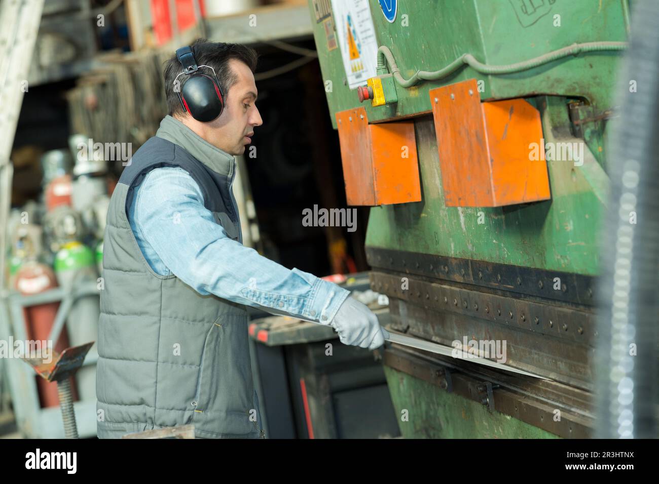 industrial metal sheet worker at work Stock Photo - Alamy