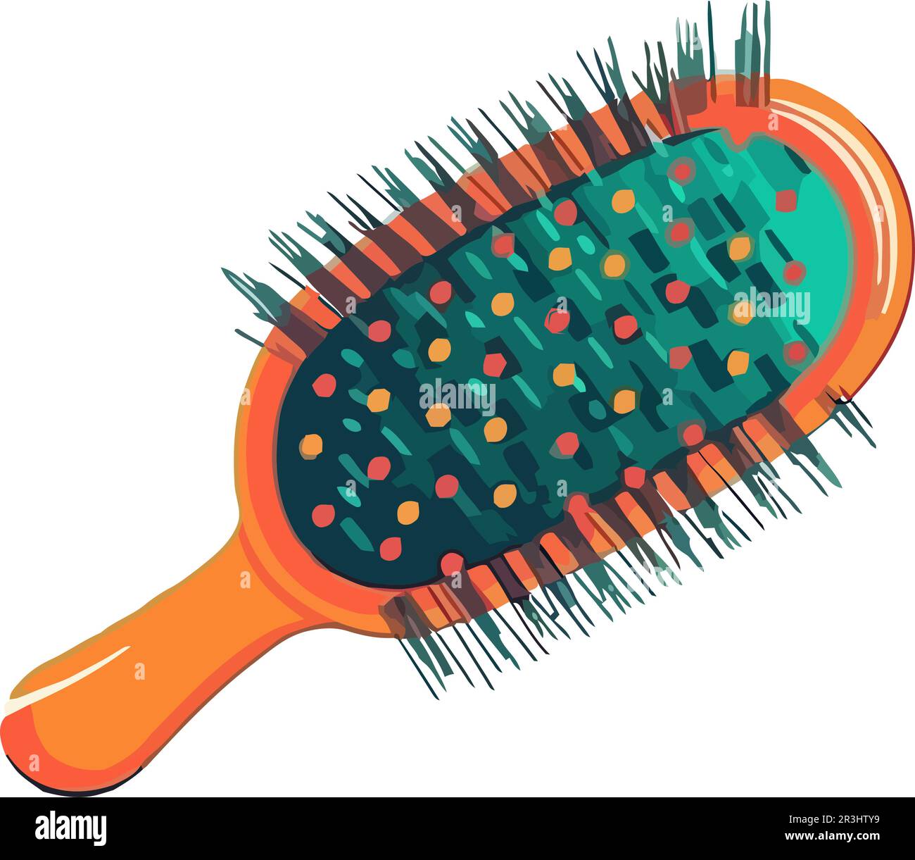 Hairbrush and comb create perfect hairstyle design Stock Vector Image ...