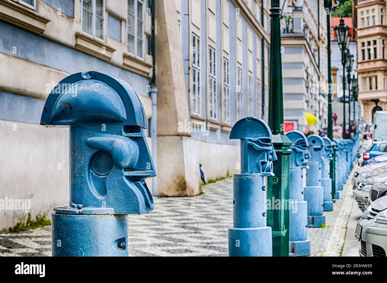 Bollards background hi-res stock photography and images - Alamy