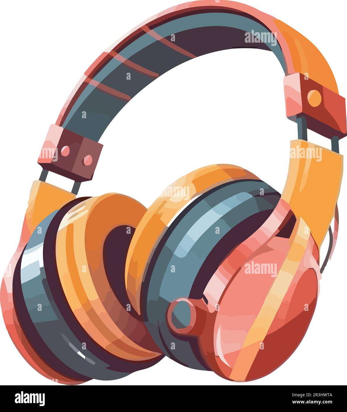 A collection of metal headphones equipment Stock Vector Image & Art - Alamy