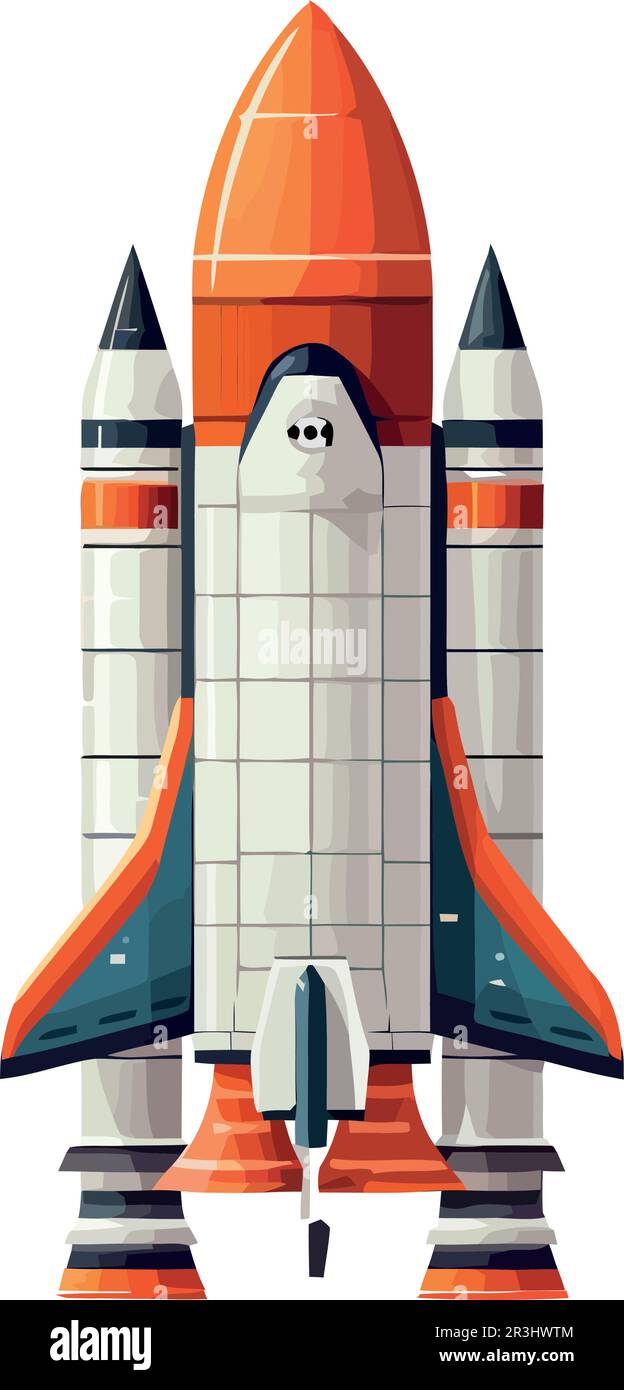 rocket flying into space scene Stock Vector Image & Art - Alamy