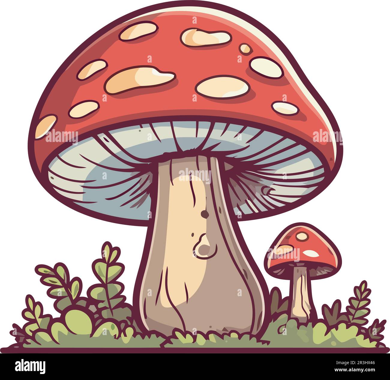 Spotted toadstool, poisonous or edible Stock Vector Image & Art - Alamy