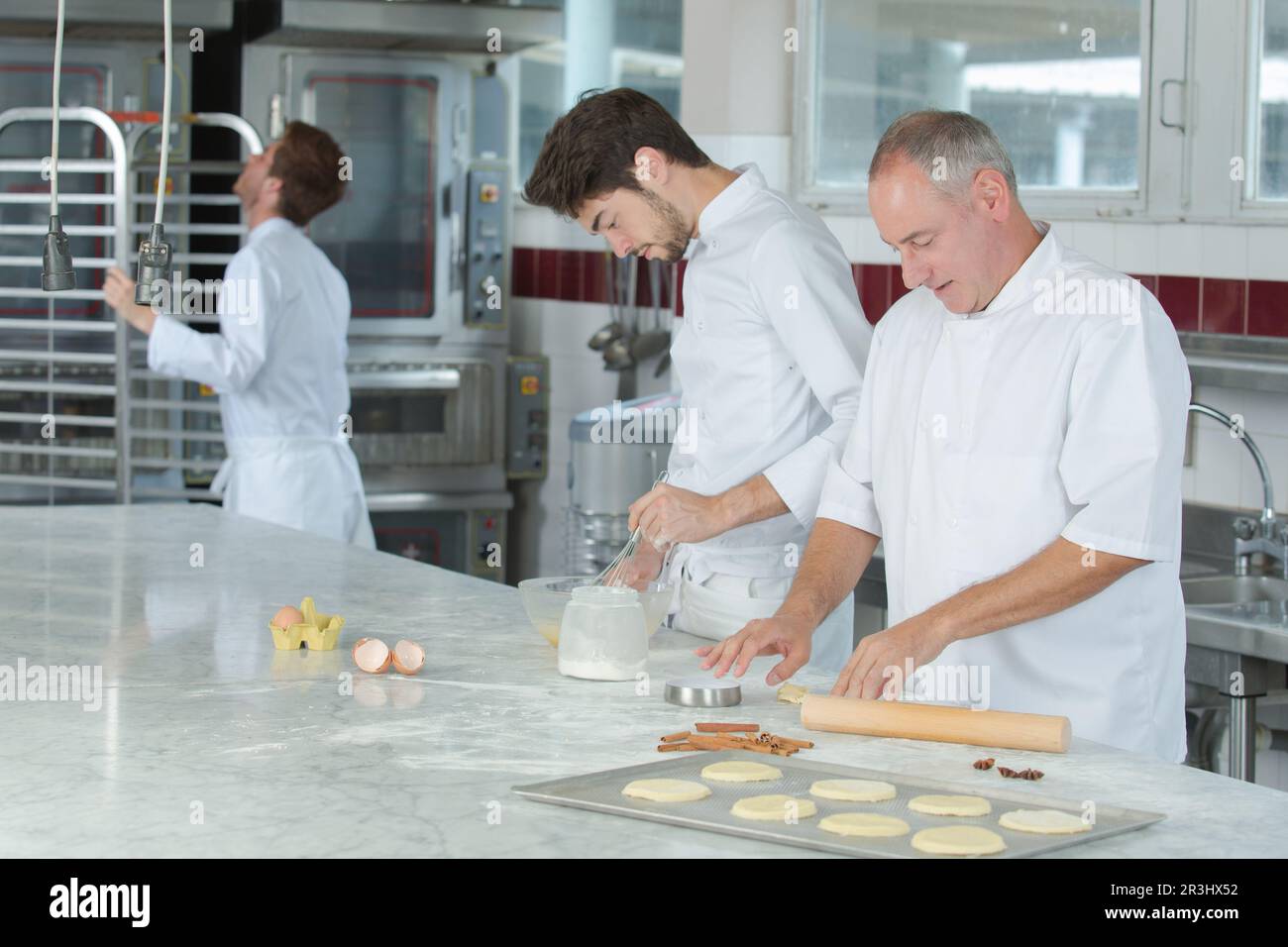 the apprentices in pastry class Stock Photo - Alamy