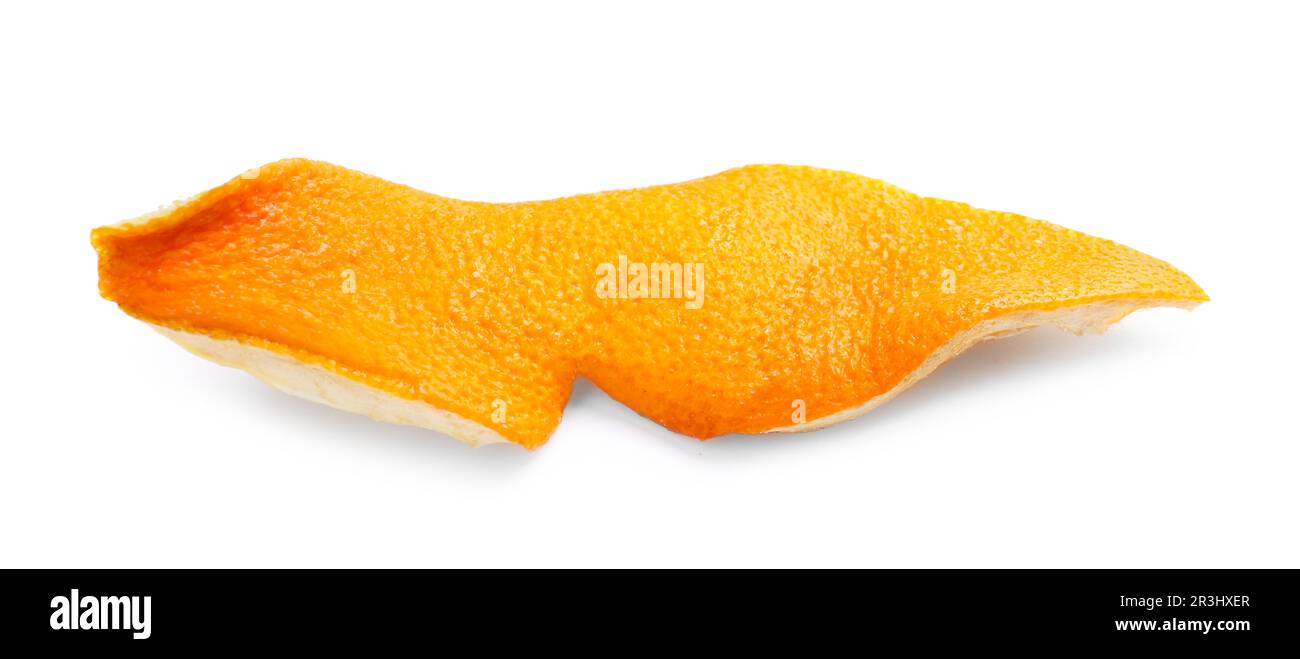 Dry orange fruit peel isolated on white Stock Photo - Alamy