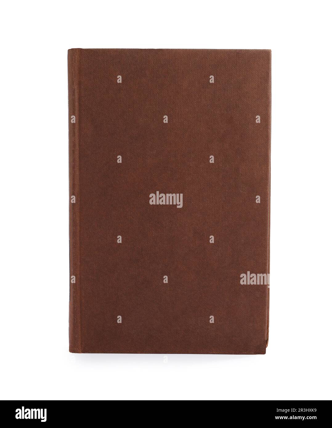 Closed old hardcover book isolated on white Stock Photo - Alamy