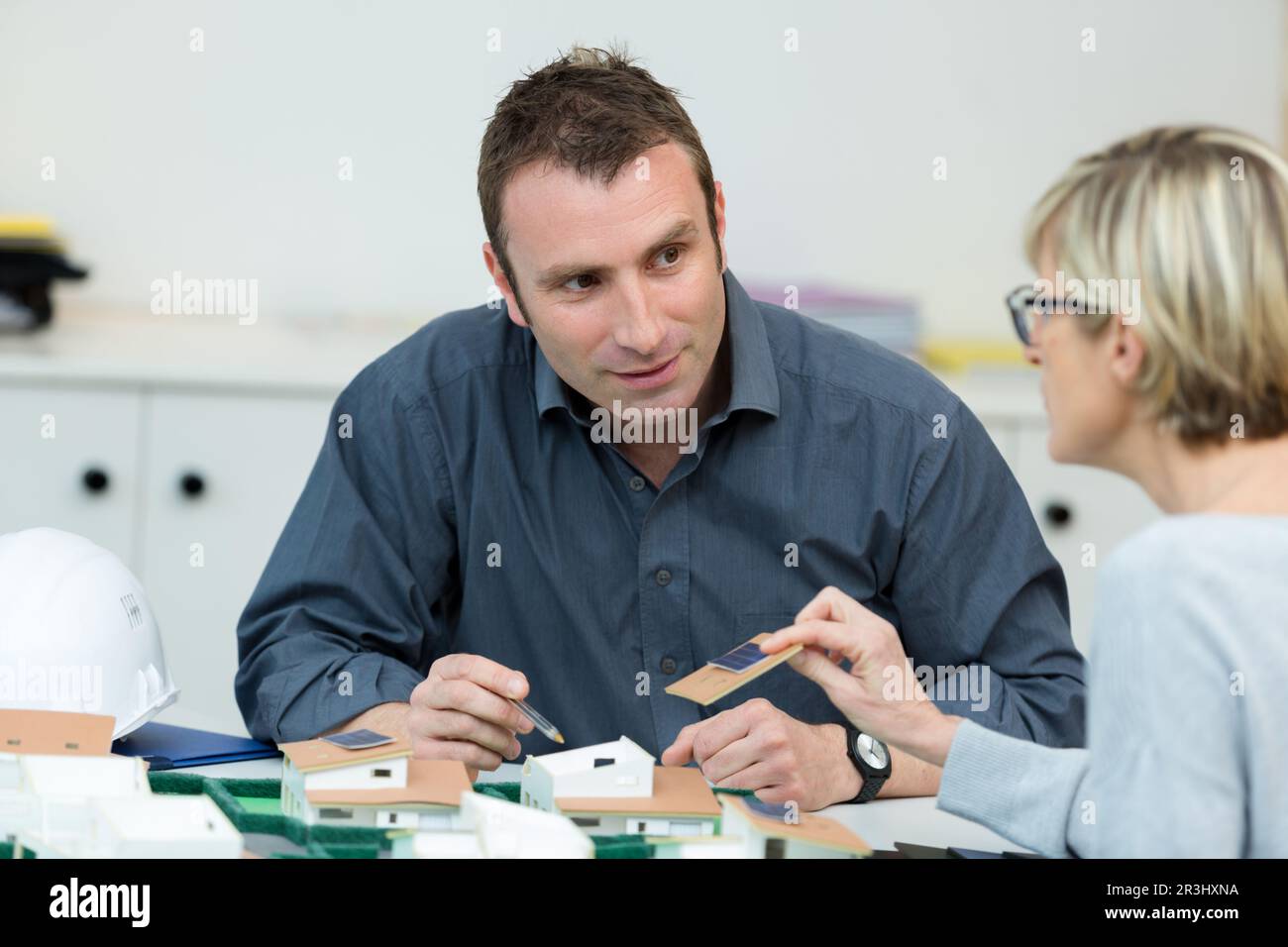 Portrait architect architectural model office hi-res stock photography ...