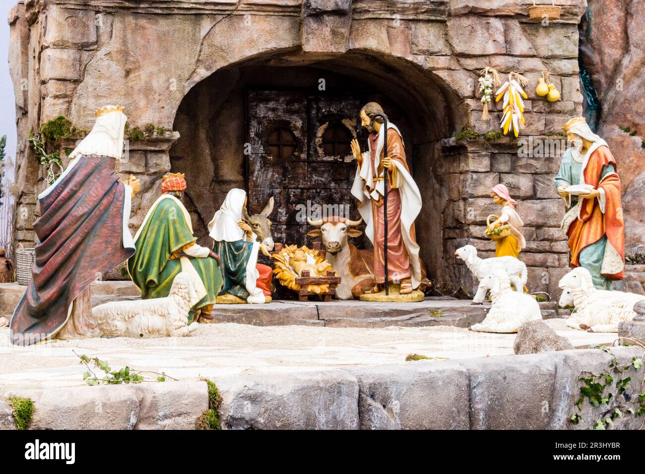 Nativity scene in Italy Stock Photo - Alamy