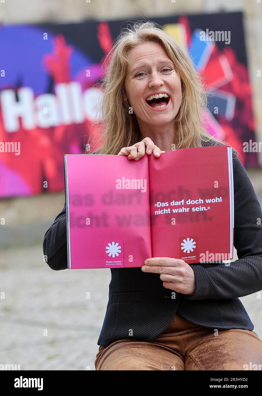 16 May 2023, Saxony-Anhalt, Halle (Saale): Danish Mille Maria Dalsgaard ...