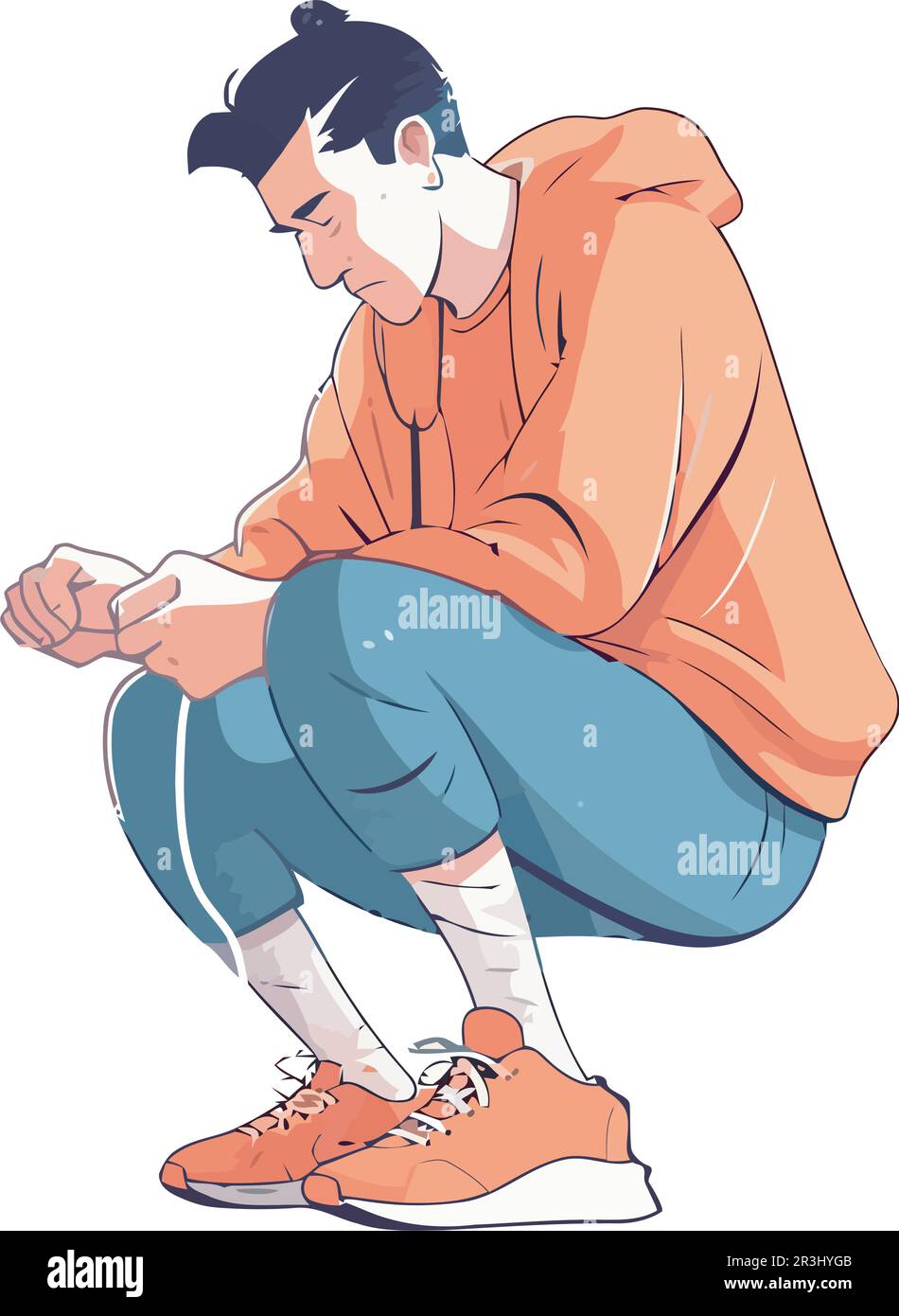 One man sitting position character Stock Vector Image & Art - Alamy