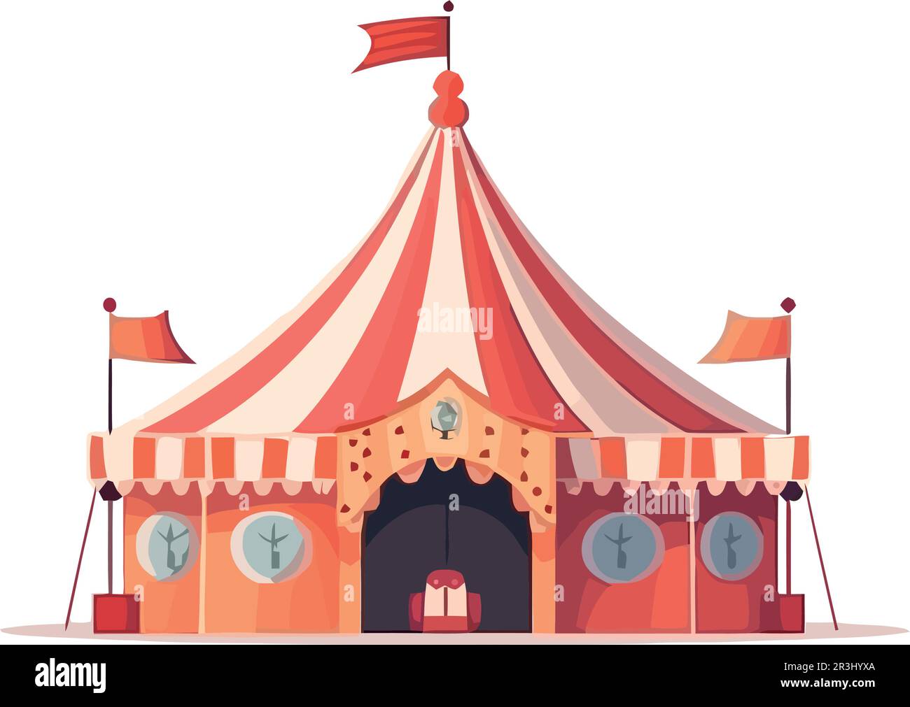 Colorful carnival tent hosts lively entertainment performance Stock ...