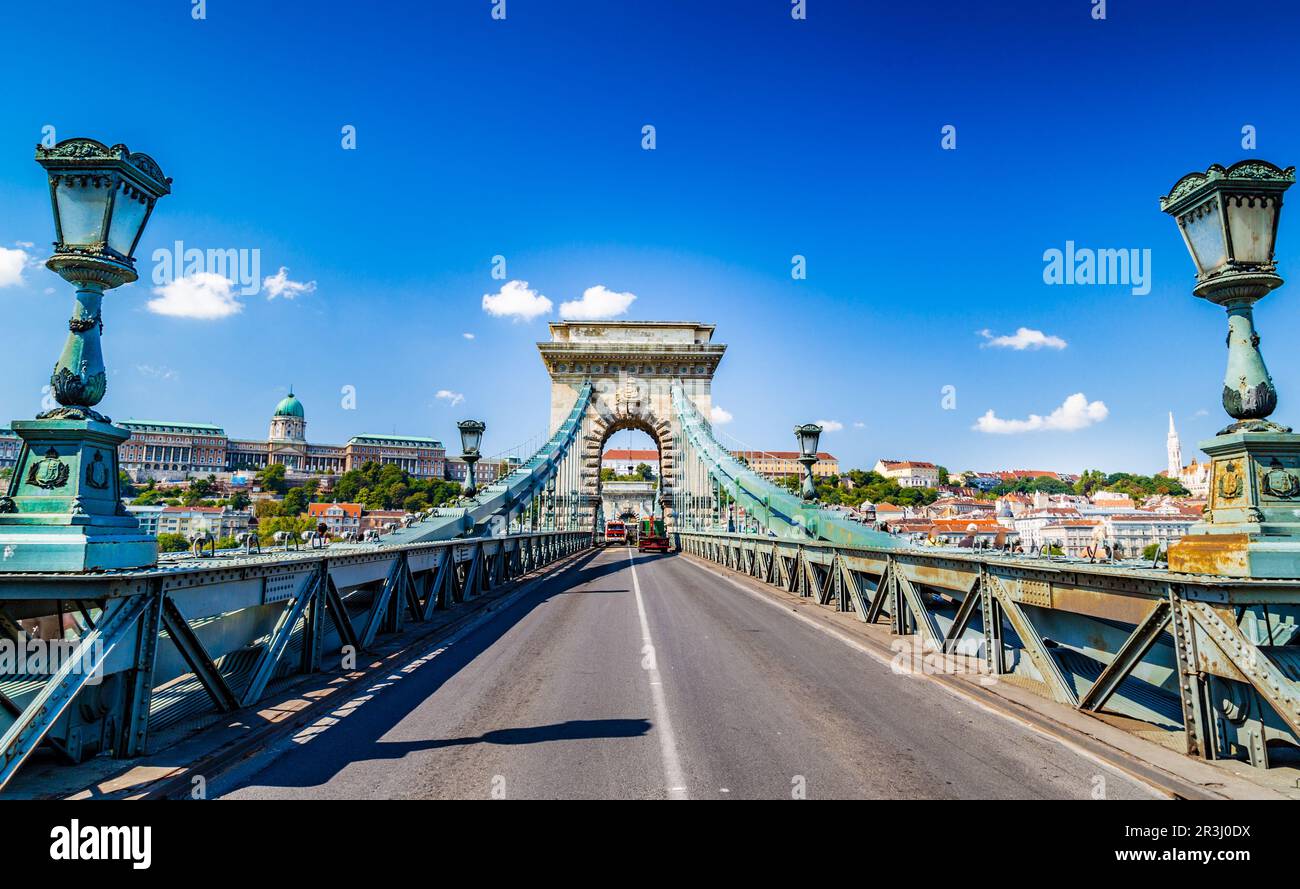 The Chain Bridge in Budapest Stock Photo - Alamy