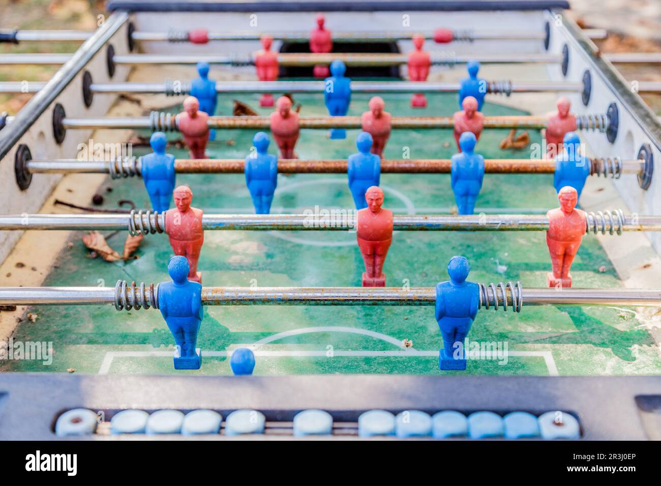 Dirty table football Stock Photo - Alamy