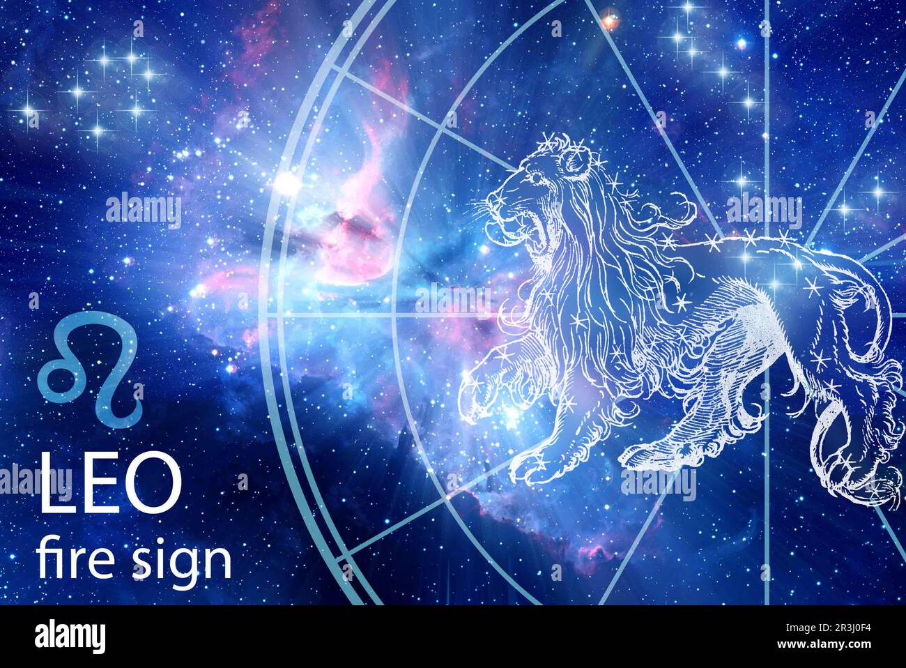 astrology zodiac sign of Leo Stock Photo - Alamy
