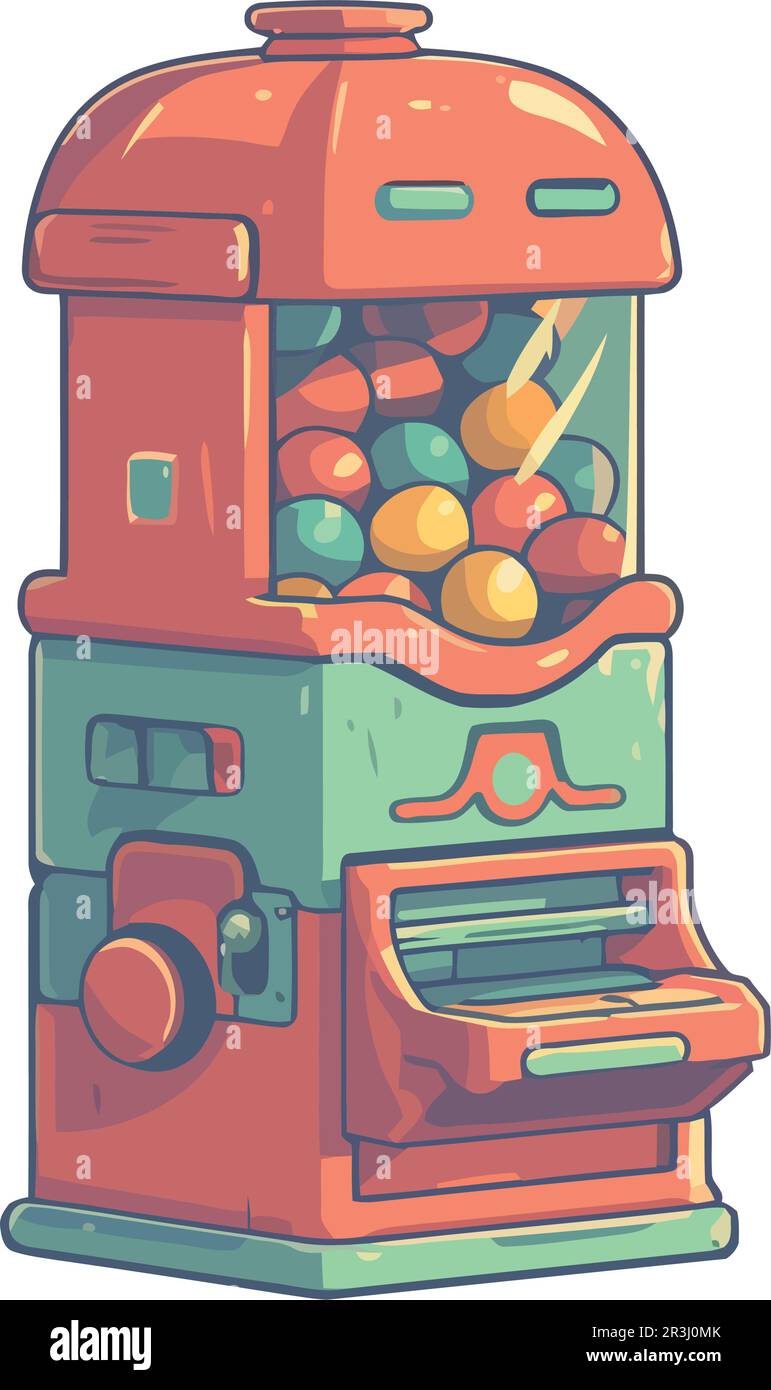 retro carnival candies dispenser machine icon Stock Vector Image & Art ...