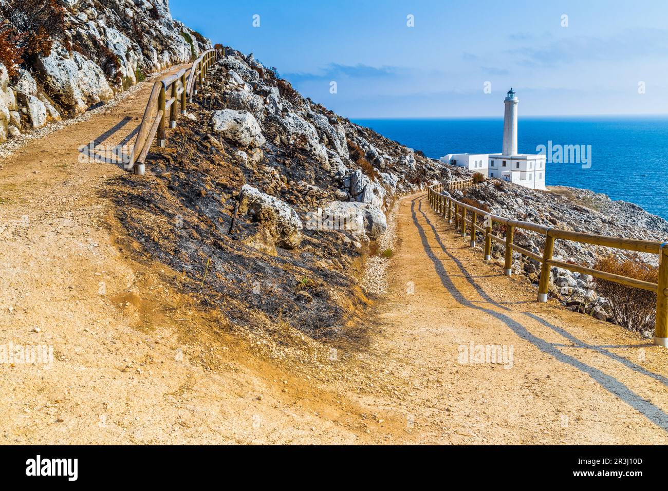 The lighthouse of Cape of Otranto in Italy Stock Photo - Alamy