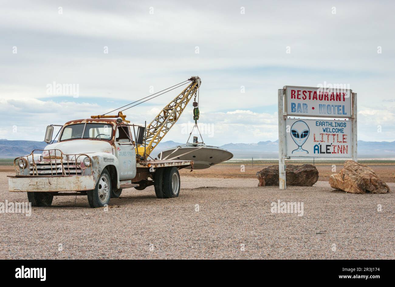 Extraterrestrial Highway or Nevada 375, Highway in Nevada Stock Photo ...
