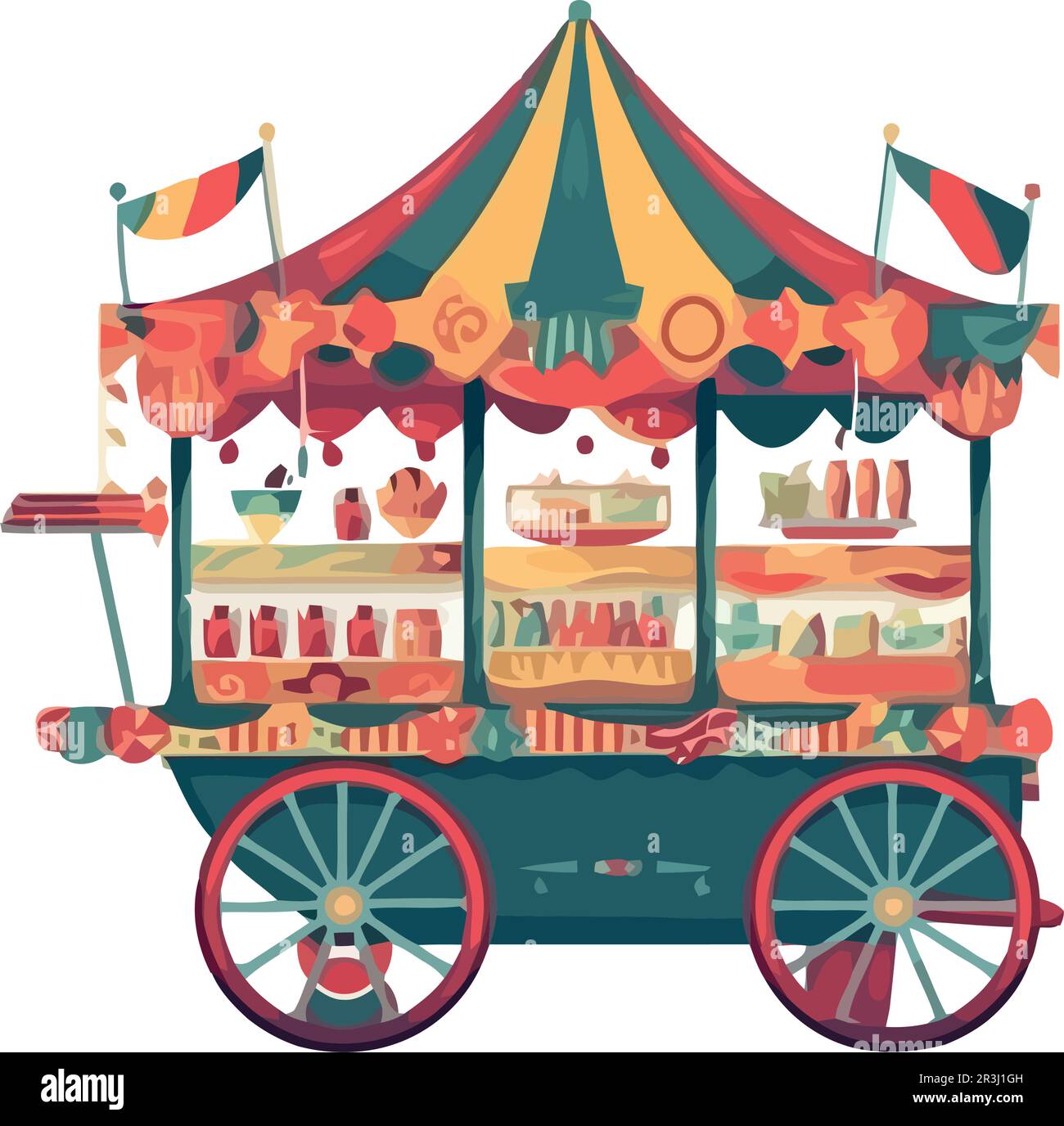 Traveling carnival brings joy with traditional festival fun Stock ...