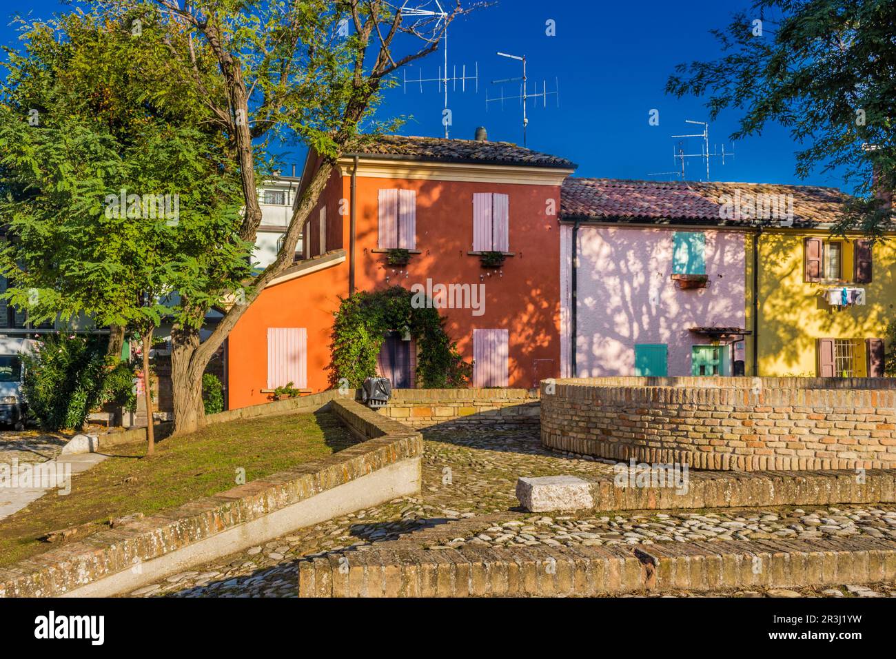 Colorful houses in Italy Stock Photo - Alamy