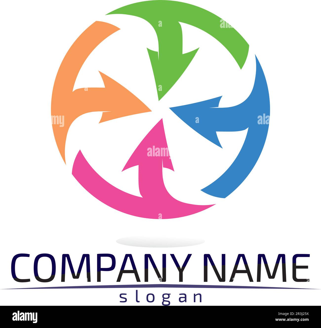 Arrows vector illustration icon Logo Template design Stock Vector Image ...