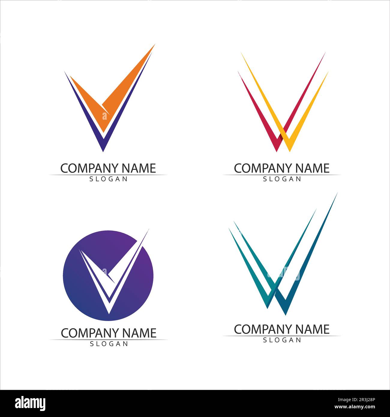 V Letter Logo Template vector icon illustration Stock Vector Image ...
