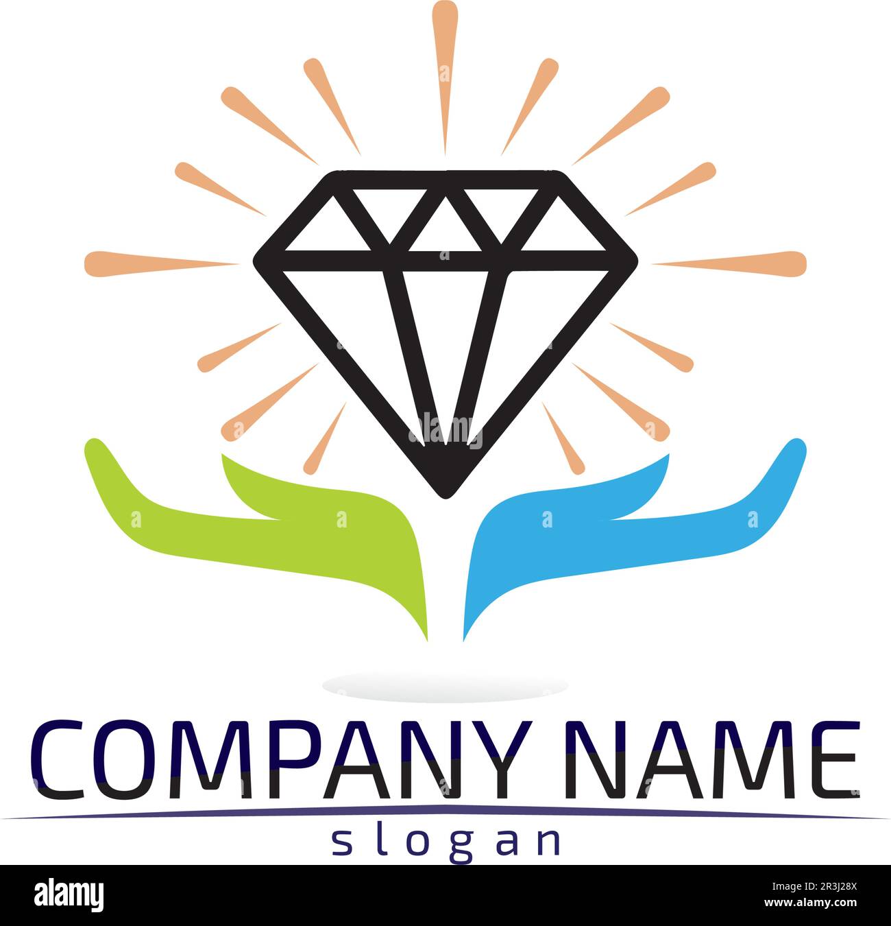 Hand and help vector logo and symbols template icons app Stock Vector ...