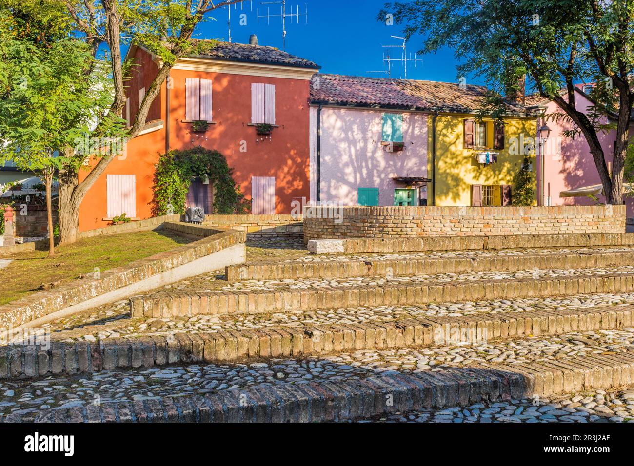 Colorful houses in Italy Stock Photo - Alamy