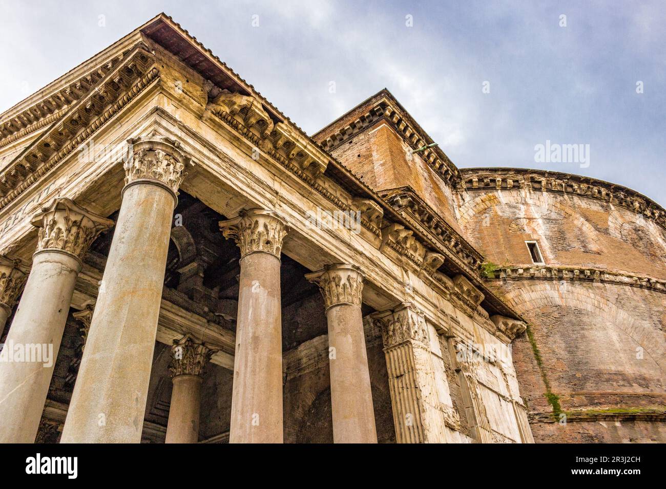 Architectural details of Pantheon in Rome Stock Photo - Alamy