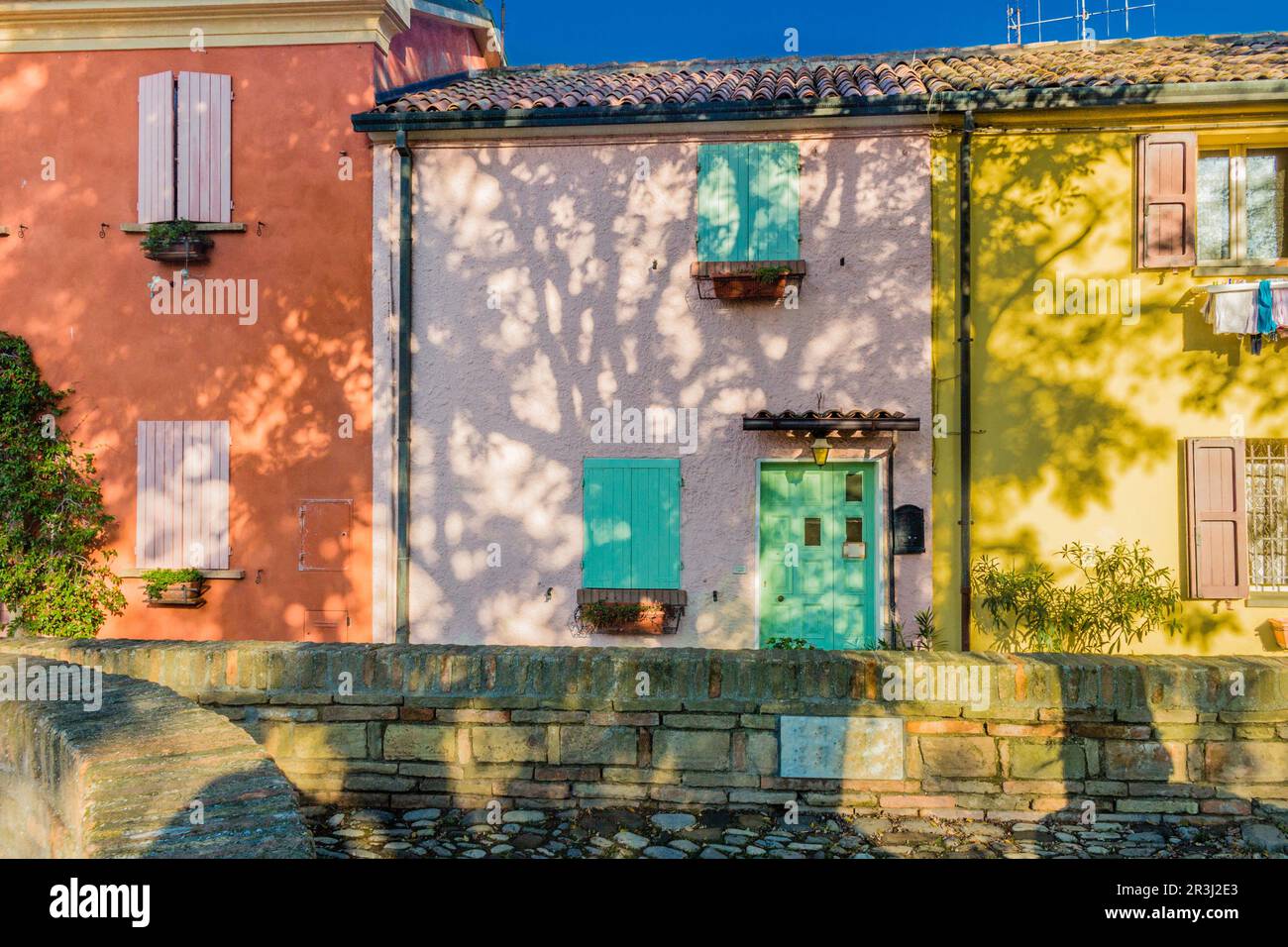 Colorful houses in Italy Stock Photo - Alamy