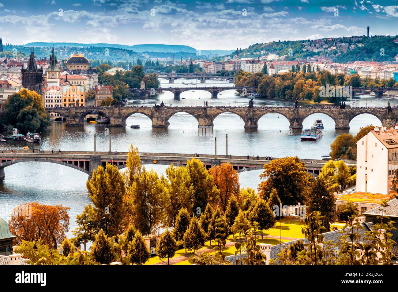 Bridges of Prague Stock Photo - Alamy