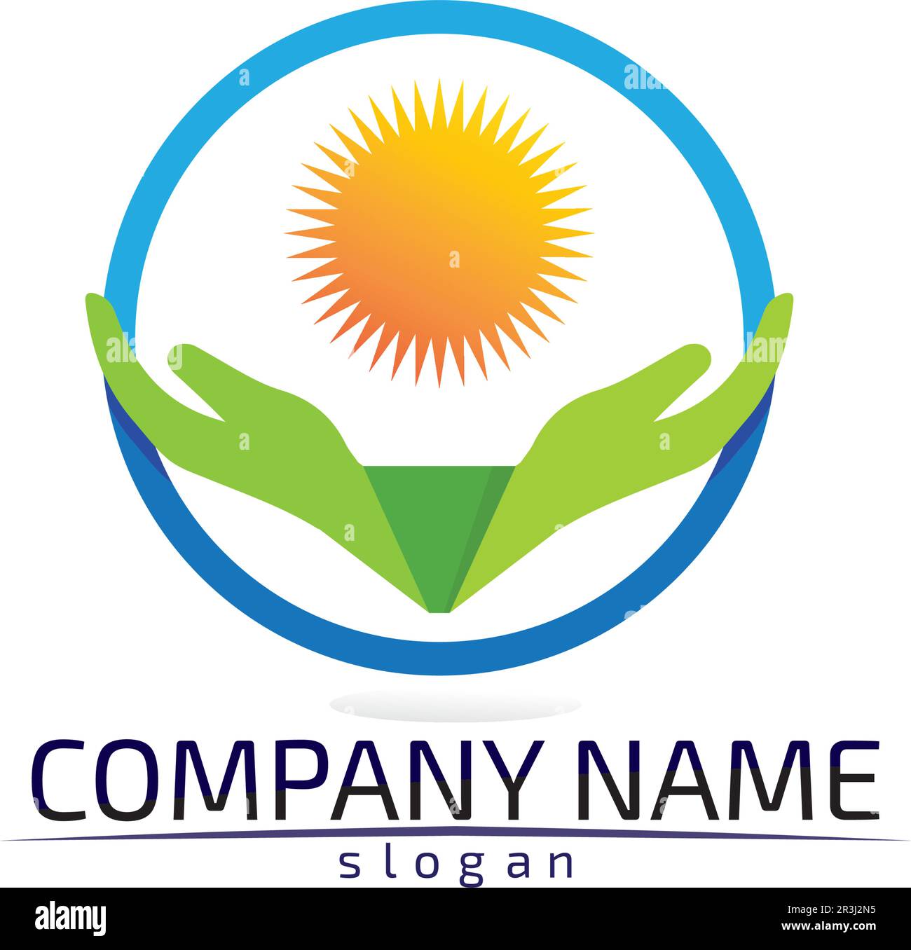 Hand and help vector logo and symbols template icons app Stock Vector ...