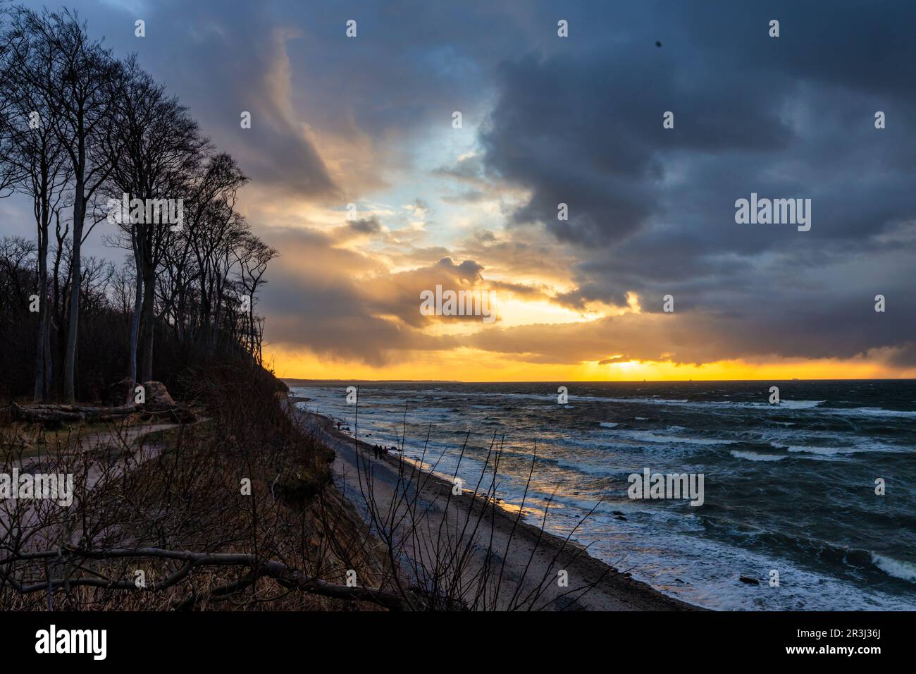 Panorama cliffs Baltic Sea Nienhagen Stock Photo - Alamy